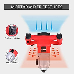 VIVOHOME 110V 1600W Electric Handheld Paint Cement Mortar Mixer Machine with 7 Adjustable Speed
