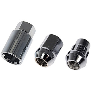 Dorman 713-375 Chrome Acorn Wheel Nut Lock Set Compatible with Select Models, 20 Pack