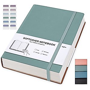 Thick Notebooks College Ruled - B5 Lined Journals with 100gsm Thick Paper, Softcover Thick Journal Notebook Giftable for Women for School, Office, Artist Writing/Noting, 304 Pages, 7.6'' X 10'' Green