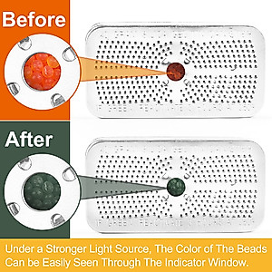4 Packs 40Gram Indicating Silica Gel Desiccant Canister (Orange to Dark Green), Reusable Dehumidifier Desiccant, Moisture Absorbing, No Cobalt II Chloride