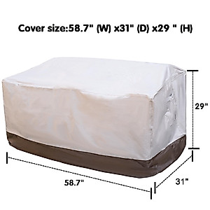 XIZZI Patio Furniture Cover Waterproof Outdoor Table and Chairs Covers,58L x 31W x 29H