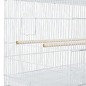 Topeakmart 30-inch Flight Bird Cage for Parrots Finches Budgies Cockatiels Parakeets Lovebirds Canaries with Slide-Out Tray, White