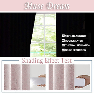 Muse Dream Coral Pink Blackout Curtains 84 inchs for Bedroom with Print Medallion Floral Patterned Thermal Curtains European Luxury Curtains for Living Room,Grommet Top 52" Wx84 L,2 Panels