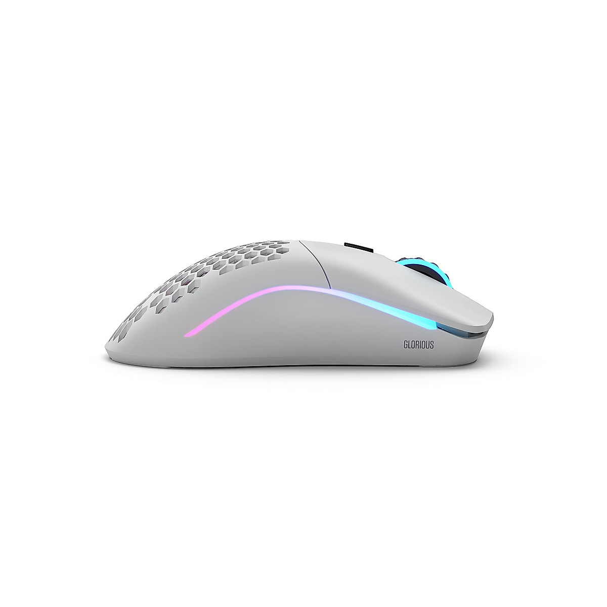Glorious Model O- (Minus) Wireless Gaming Mouse - 65g Superlight Honeycomb Design, RGB, Ambidextrous, Lag Free 2.4GHz Wireless, Up to 71 Hours Battery - Matte White