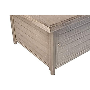 Fire Sense 62741 Langhorne Aluminum Convertible Gas Fire Pit Table 55,000 BTU Outdoor Multi-Functional Fire Pit with Fire Bowl Lid, Nylon Weather Cover & Clear Fire Glass - Barnwood Finish - Square