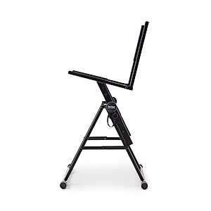 On-Stage RS7000 Tilt-Back Amp Stand (Setup for Guitar Combo Amplifiers and Speakers, 150 lb Capacity, Adjustable Height, Nonslip Rubber Arms and Feet, Portable, Folding, Steel, Black)