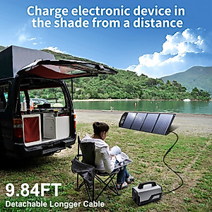 Solar Panel 120 Watt 20 Volt, Portable Solar Panel Kit ETFE Material Surface & Independent Intelligent USB Power Adapter (PD & QC 3.0), Foldable Solar Panel for Power Station RV Camping Off Grid