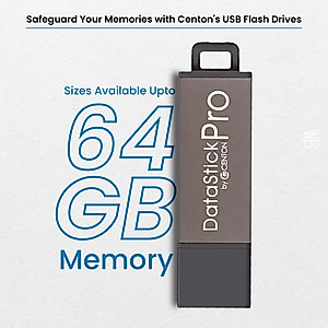 Centon Electronics DataStick Pro USB 2.0 Flash Drive, 32 GB, Grey