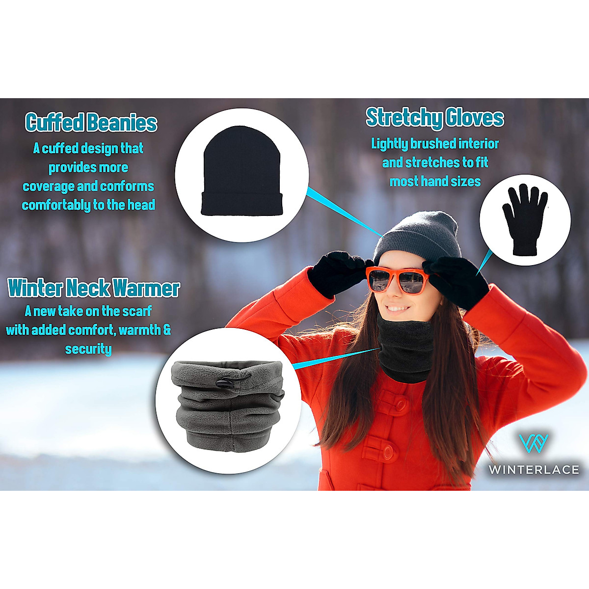 72x Winter Gloves, Beanies, Neck Warmers Unisex Bulk Pack Donation Charity Care Bundle