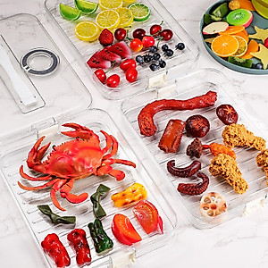 SiliFine Deli Meat Container for Fridge Organizer Food Storage Boxes with Lid Stackable Lunch Meat Container Airtight Deli Holder for Refrigerator Organizing Salami Cold Cut Turkey Bacon Pantry