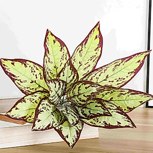 Lackingone 3 Pack Artificial Fern Plants Fake Leaves for Grass Backdrop Wall Fake Plants Home Garden Office Hanging Basket Wedding Indoor House Plants Green Wall Decoration Table Decor