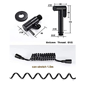 JIYTG Chrome Toilet Bidet Bidet Spray Gun SetBidet Faucet Toilet Spray Gun Body Cleaner