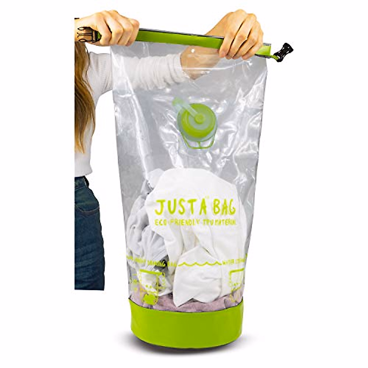 Justa Bag - Premium TPU travel and camping dry bag (PVC/BPA free) for soaking clothes, cooling drinks, carrying water, working out JBag001