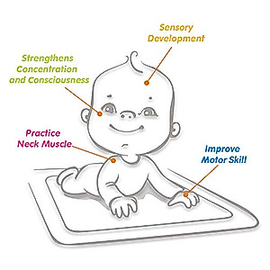 VATOS Tummy Time Baby Water Play Mat Toys for 3 6 9 Months Newborn Infant&Toddlers, Inflatable Sensory Toys Gifts for Boy Girl| BPA Free Infant Early Development Activity Centers