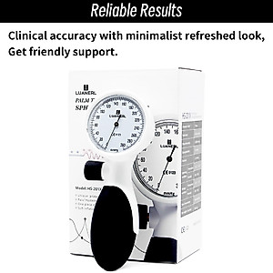 LUANERL Manual Blood Pressure Cuff Adult 9”-21” Inches (22-53CM) (Large/XL)- Aneroid Sphygmomanometer -Extra Large with Integrated Bulb, Dial and Air Valve, Comfort Cuff | for Clinical or Home Use