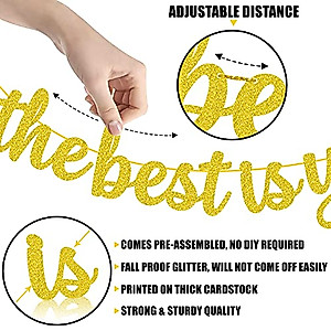 Glitter, The Best Is Yet To Come Banner - 10 Feet, No DIY | Congratulations Banner for Congratulations Decorations | Farewell Decorations Party | The Best Is Yet To Come Sign for Wedding Decorations