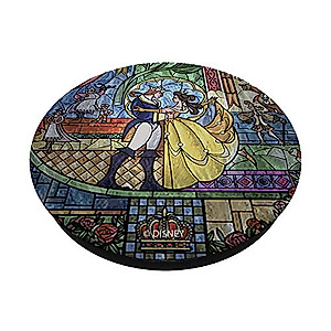 Disney Beauty And The Beast Stained Glass Window Dancing PopSockets PopGrip: Swappable Grip for Phones & Tablets