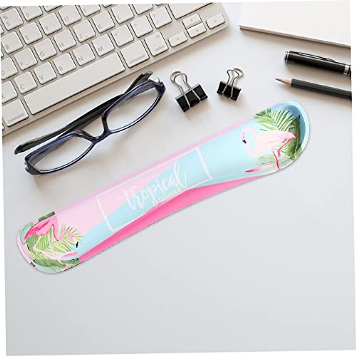 Mikikit 1 Set Mouse Pad Wristband Keyboard for PC Gel Wrist Rest Mouse for PC Wrist Pad for Keyboard Laptop Wrist Rest Keyboard Rest Pad Memory Hand Rest Gaming Mouse Mat Hand Mousepad Mat