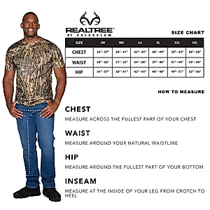 Realtree Men's Essential Camo Lightweight Performance Short Sleeve Shirt (RT MAX-7, Large)