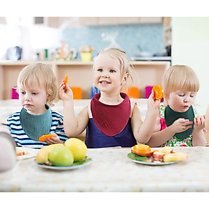 YCHWFF Muslin Baby Bibs 10 Pack Baby Bandana Drool Bibs 100% Cotton for Unisex Boys Girls, 10 Color Sets for Teething and Drooling