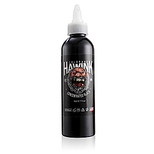 Hawink Tattoo Ink 6.7oz (200ml) Vegan-Friendly USA Standard Pigment Concentrated Black TI963-6.7OZ-S