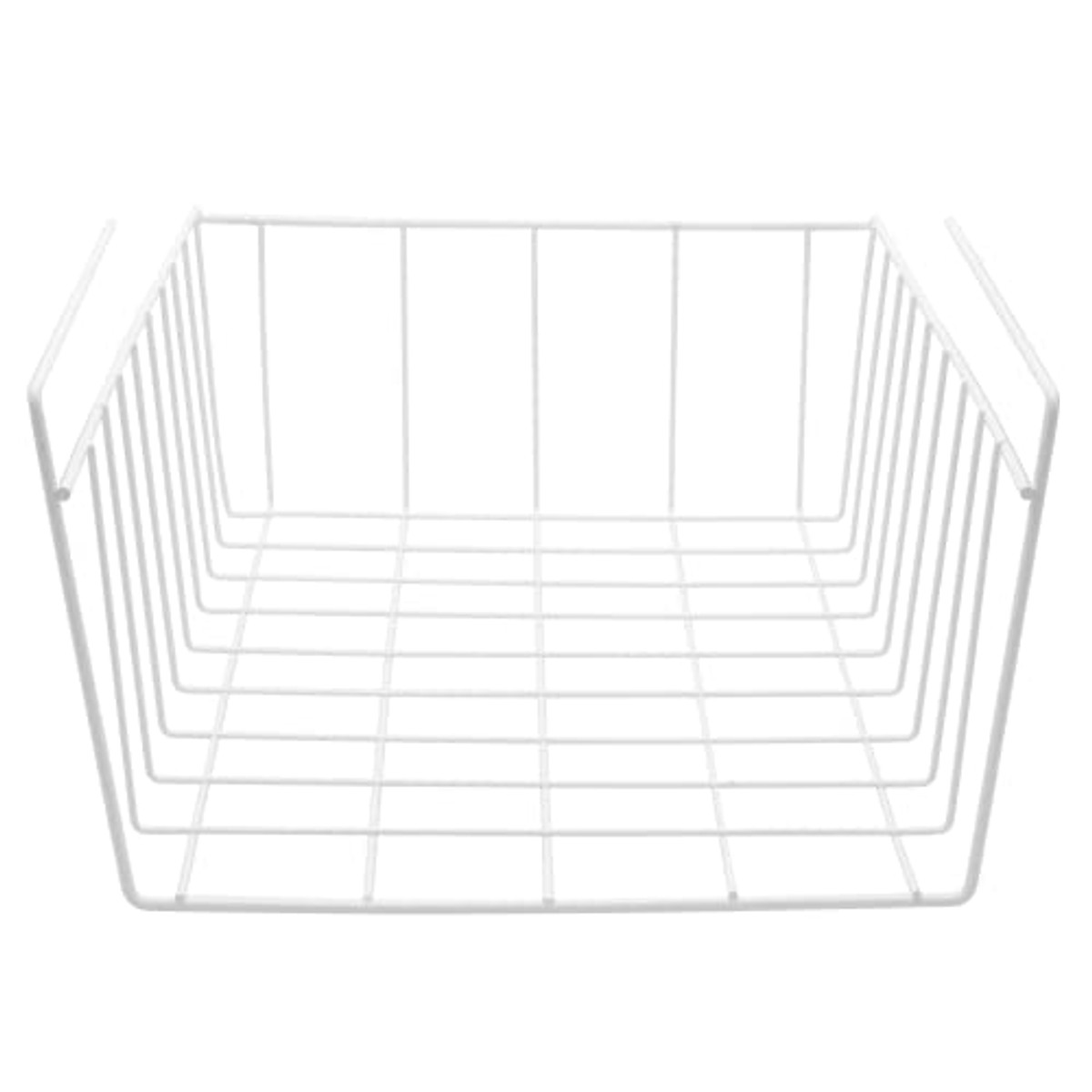 YBM HOME Under Shelf Wire Basket Storage Organizer for Kitchen Pantry - Hanging Storage Cabinet Organizer Rack Adds Extra Storage Space Underside the Shelf, Medium, 3 Pack White