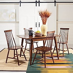 SAFAVIEH Home Collection Varda Walnut Manual Extension Dining Room Table