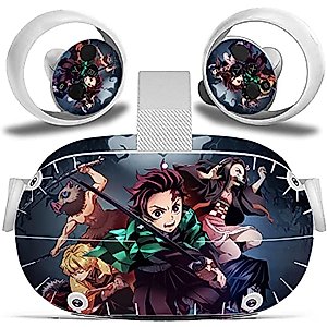 Anime O-culus Q-uest 2 Skin Full Wrap Vinyl Decal for Quest VR 2 Headsets and Controllers Stickers O-culus/M-ETA Q-uest 2 Accessories