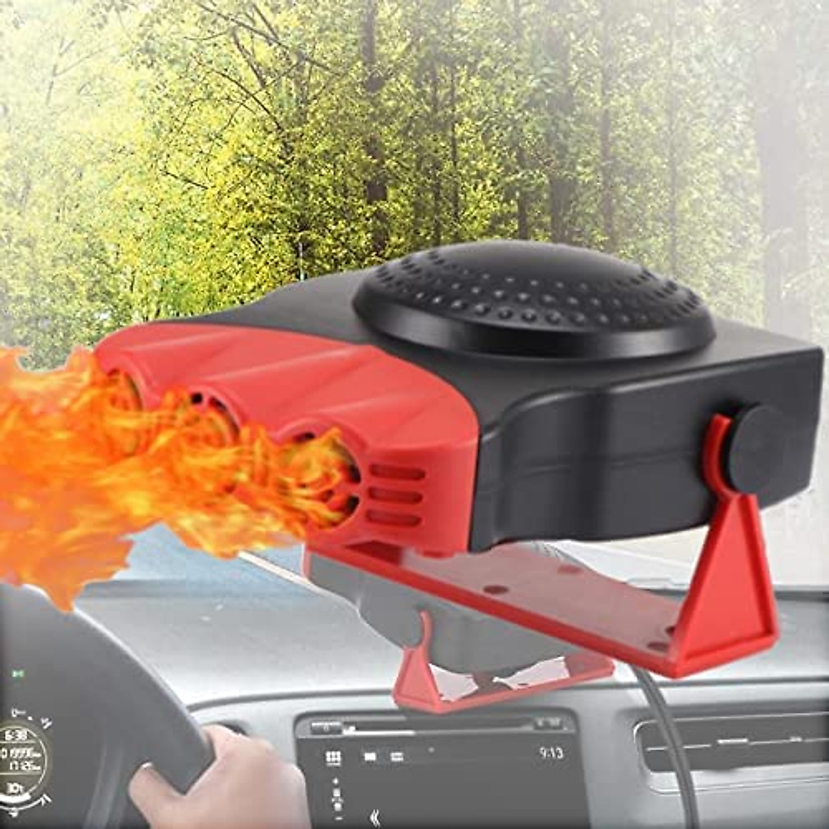 Car Heater - New Upgrade Fast Heating Defrost Defogger, 2 in 1 Cooling & Heating Portable Car Heater 12V for Automobile Windscreen Fan, Windshield Defroster Car Heater Plugs into Cigarette Lighter