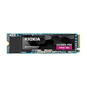 KIOXIA EXCERIA PRO NVMe SSD, M.2 2280 Form Factor, 2TB, 7300MB/s, 800,000 IOPS, PCI Express 4.0 Technology