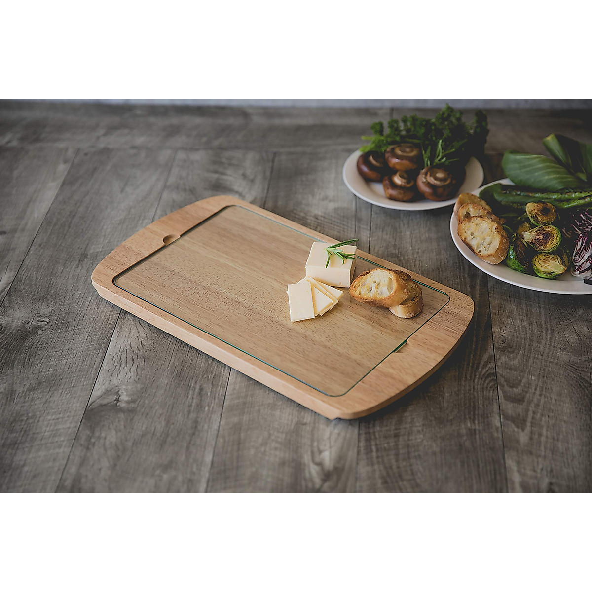 PICNIC TIME Star Wars Billboard Glass Top Cheese Board, Serving Platter, Cheese Boards Charcuterie Boards, (Parawood)