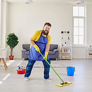 Geyoga 14 Pack Adult Aprons Bulk Painting Aprons for Women Machine Washable Commercial Apron with No Pockets Adjustable Plain Bib Aprons Unisex Chef Apron, Kitchen BBQ Crafting Aprons for Women Men