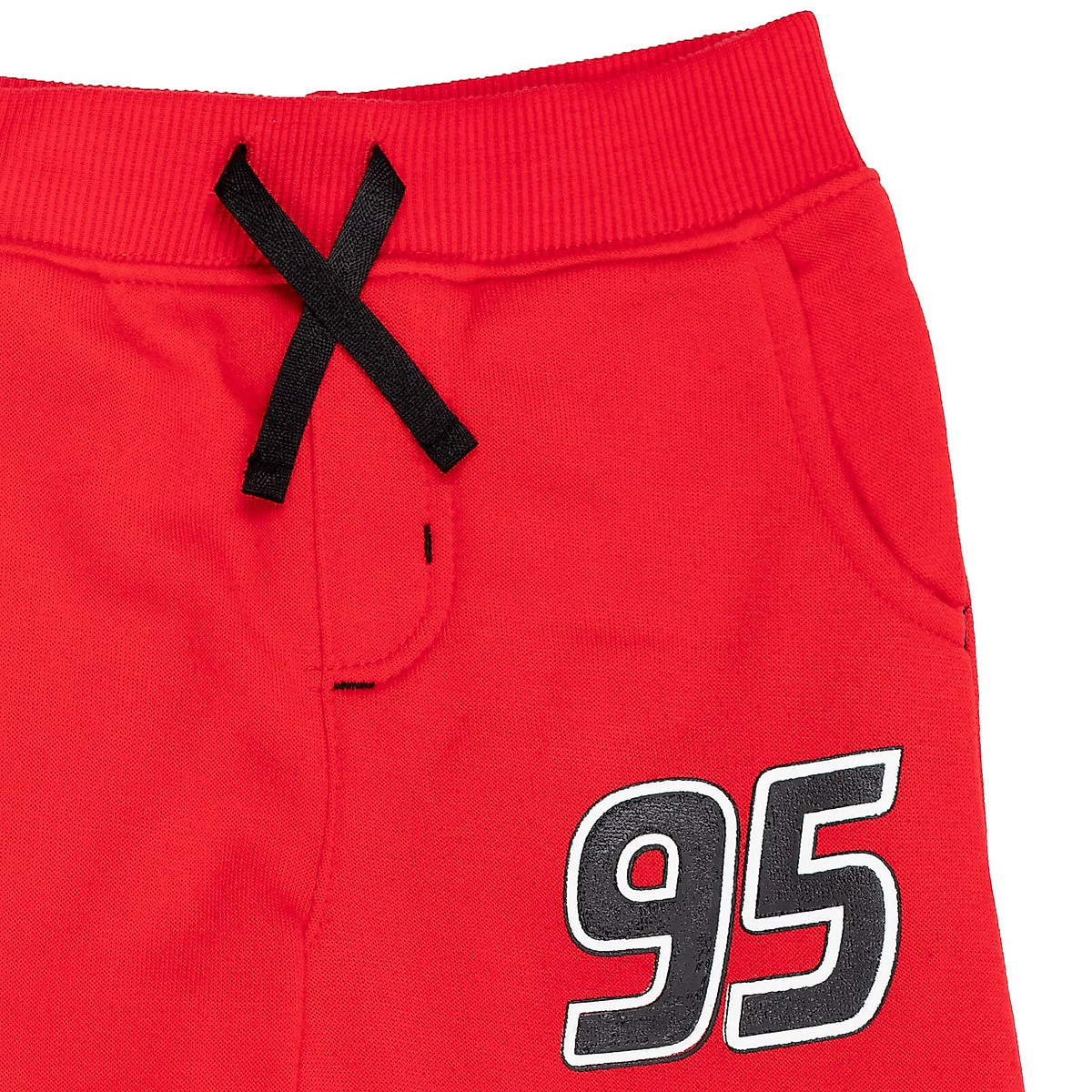 Disney Pixar Cars Lightning McQueen Toddler Boys Fleece 2 Pack Jogger Pants Red/Black 3T