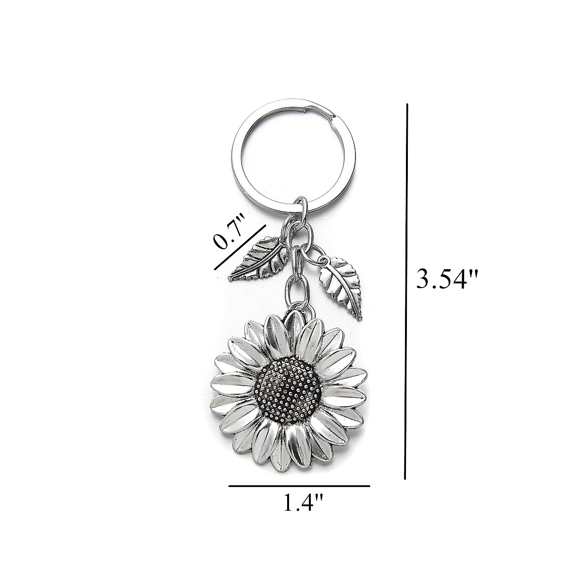 PHAETON 20PCS Sunflower Keychain Sunflower Key Ring Flower Keychain For Birthday Summer Party Wedding School Reward Sunflower Party Favor Bridesmaids Gift