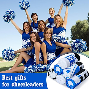 VitalCozy 12 Pcs Cheer Blanket Bulk 50'' x 40'' Cheer Gifts Cheerleading Gifts Soft Flannel Cheerleader Blanket Throw Blanket Summer Blankets for Cheer Team Competition Gifts(Blue)