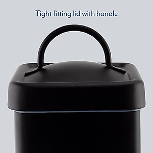 AuldHome Design Enamelware Fireplace Matches Holder (Black), Farmhouse Storage Container for Long Safety Matches