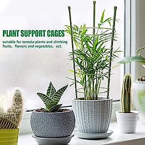 Adjustable Tomato Cage Plant Support Cages 36 inches Garden Cucumber Trellis，Plant Stake with 4 Adjustable Ring, Support Rings for Vegetables，Flowers，Fruit，Rose Vine Climbing Plants （4 Pack ）