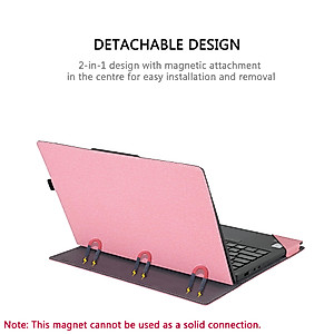 Cover Case for HP Envy x360 2-in-1 Laptop 14-FA 14z-FA & 14-fc 14t-fc &for HP Spectre x360 14-EU 14t-EU,PU Leather Protective Sleeve with Foldable Cooling Bracket (Pink)
