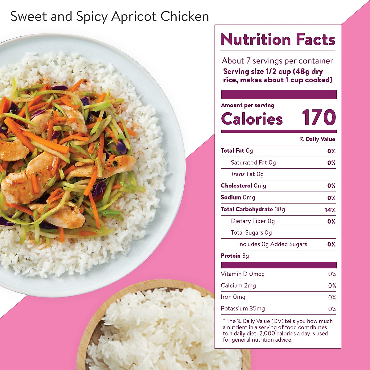 Minute Jasmine Rice, Instant Jasmine Rice for Quick Dinner Meals, 12 Ounce Box