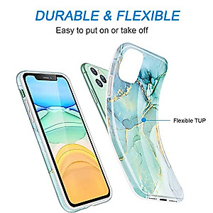 luolnh Compatible with iPhone 11 Pro Case,iPhone 11 Pro Marble Case,Marble Design Shockproof Flexible Soft Silicone Rubber TPU Bumper Cover Skin Case for iPhone 11 Pro 5.8 inch 2019 -Abstract Mint