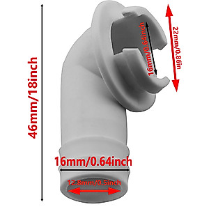 MEETOOT Air Conditioning Drain Hose Adapter 20mm Black AC Drain Hose Connector Elbow Fitting Adapter for Mini-Split AC and Window Air Conditioner