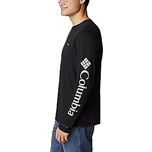 Columbia Men's Thistletown Hills Long Sleeve Logo Tee, Black, Medium