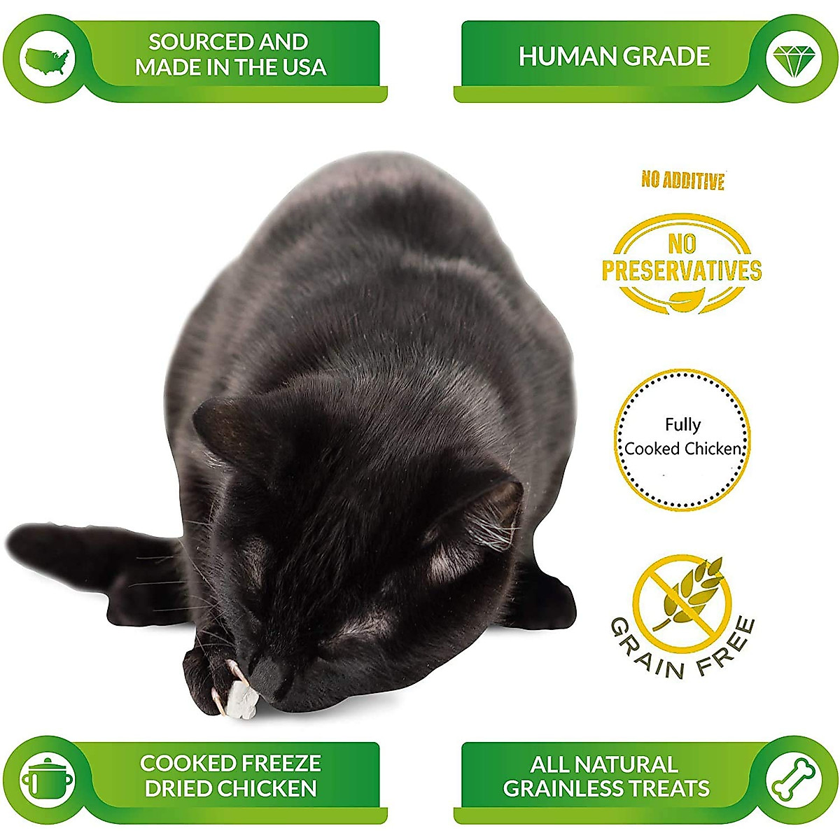 Cat-Man-Doo Life Essentials All Natural Freeze Dried Chicken Crushed Sprinkles Powder for Dogs & Cats - No Fillers, Preservatives, or Additives - No Grain Tasty Treat -Made in USA (5 Oz Bag)