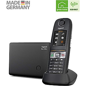 Gigaset E630A – Phone with Answering Machine – Water Splash and Dust-Resistant, (IP 65) – Ideal for Craftsmen and Mechanics, Black (Pack of 1)