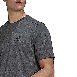 adidas mens FR Tee Dark Grey Heather/Black Medium