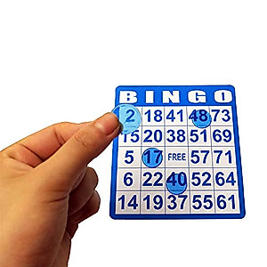 SEETOOOGAMES 1000 Pieces 3/4 inch Transparent 8 Color Bingo Counting Chips Plastic Markers