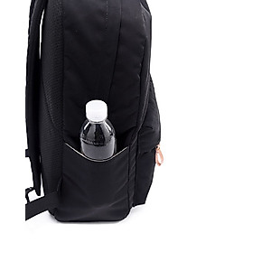 Joymoze Classical Pure Color Waterproof School Backpack for teenagers Casual Bag Black