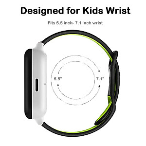2 Pack Gizmo Watch Band for Kids, Silicone Sport 20mm Soft Breathable Smartwatch Band replacement Compatible with Gizmo Watch 3 2 1,Gabb Watch 3 2 1,syncup kids watch for Boys and Girls