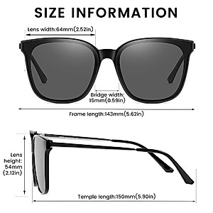 DUCO Retro Round Sunglasses for Women Vintage Polarized Woman Shades Lightweight PC Frame UV400 Protection Sun Glasses W016