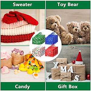 Wesnoy 36 Pcs Extra Large Christmas Gift Bags Giant Tote Bags with Handles 19.69 x 7.09 x 14.96 Inches Reusable Non Woven Jumbo Shopping Bags Xmas Treat Wrapping Bags Party Supplies (Deer)